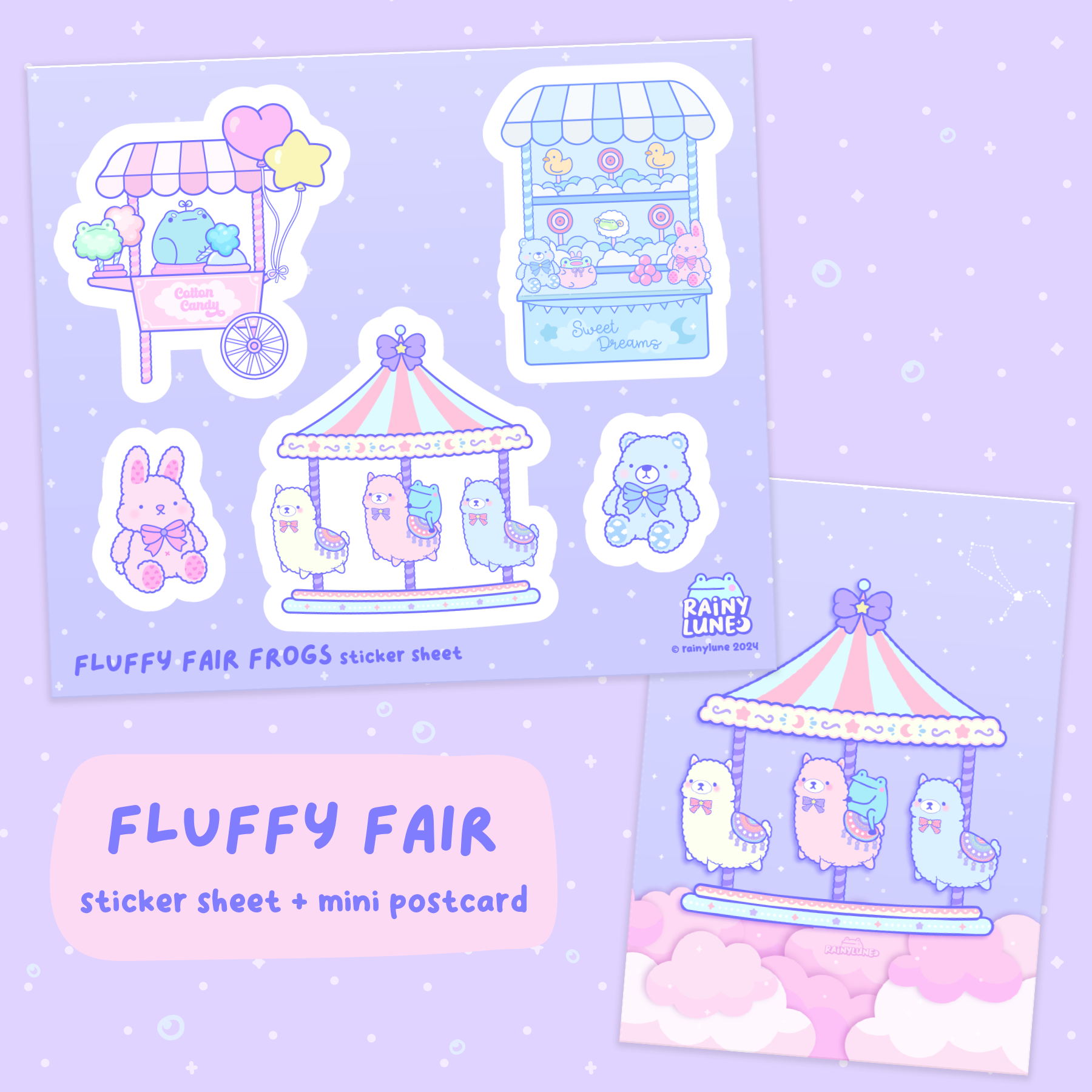 Fluffy Fair Sticker Sheet – rainylune