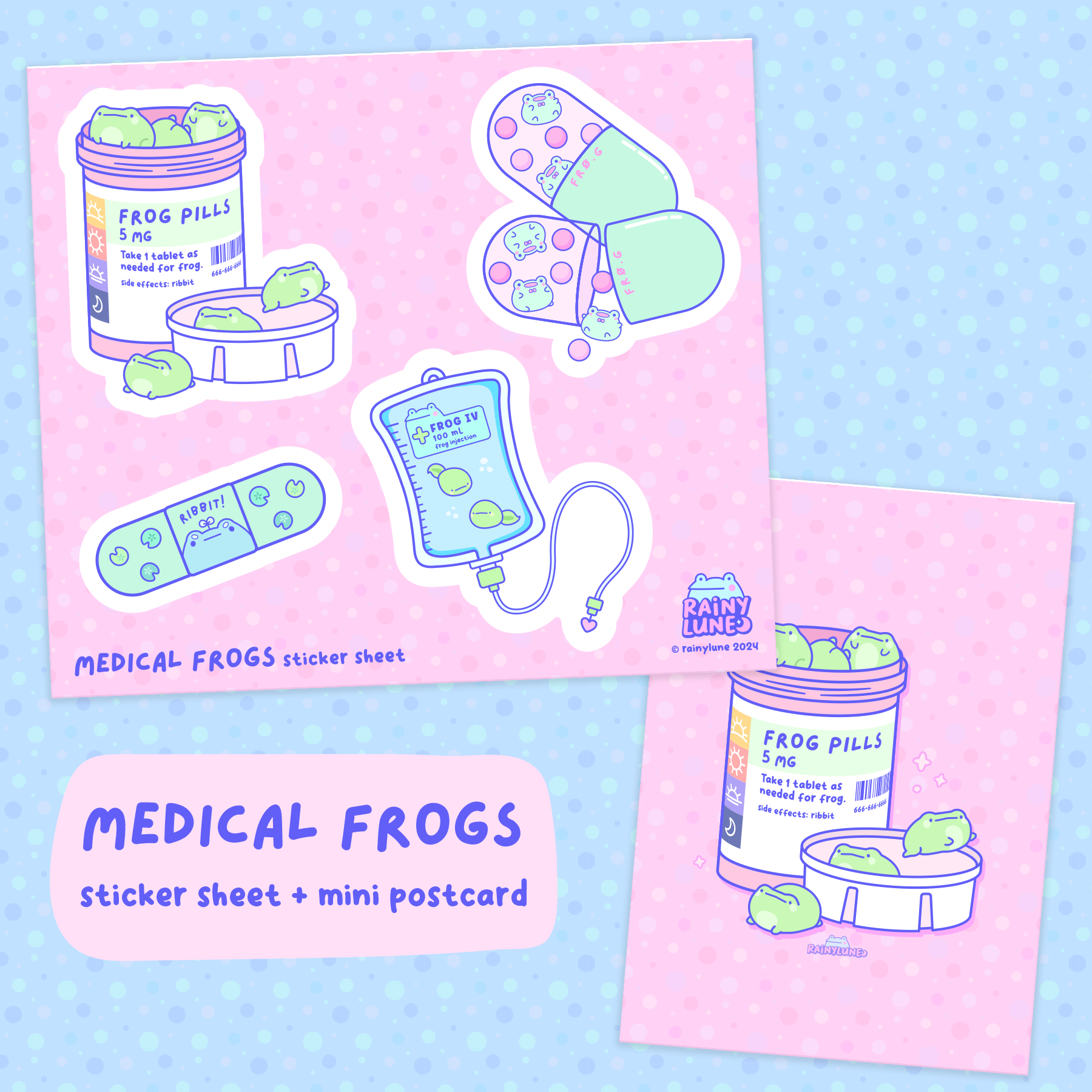 Medical Frogs Sticker Sheet – rainylune