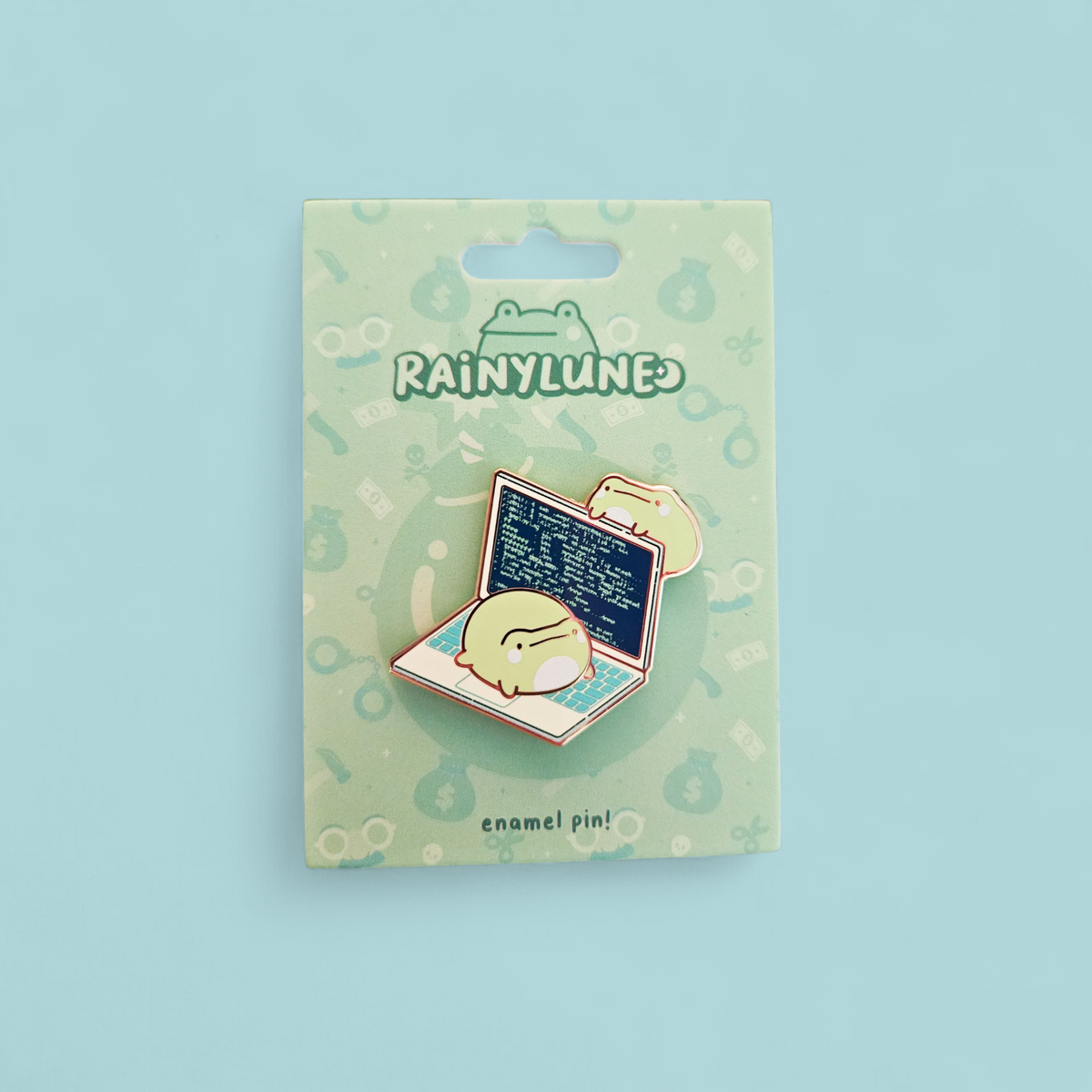 NPC Hacker Frog Pin – rainylune