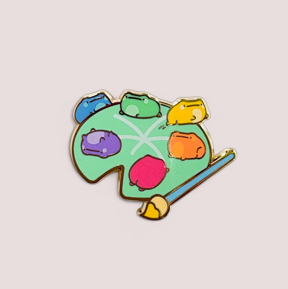 Paint Palette NPC Frogs Pin – rainylune
