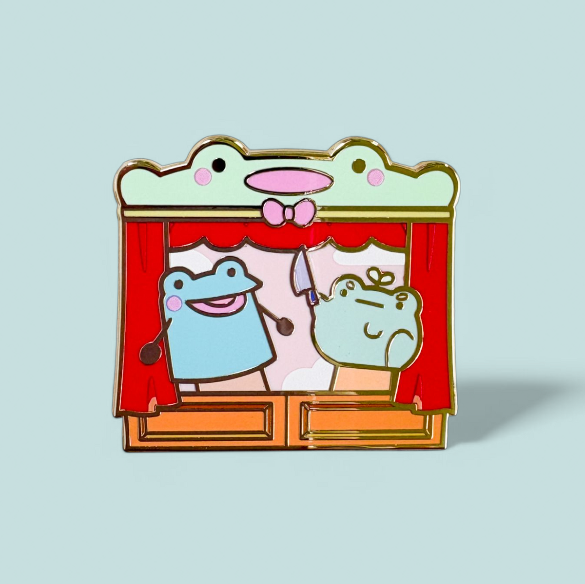 Puppet Show Frog Pin – rainylune