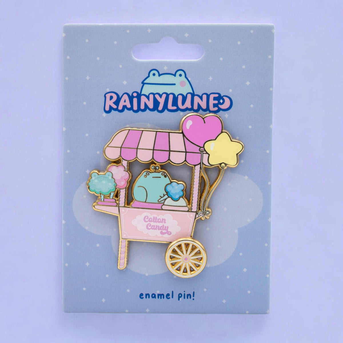 Cotton Candy Cart Sprout the Frog Pin – rainylune