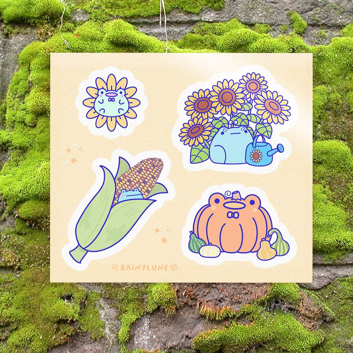 Fall Farming Frogs Sticker Sheet – rainylune