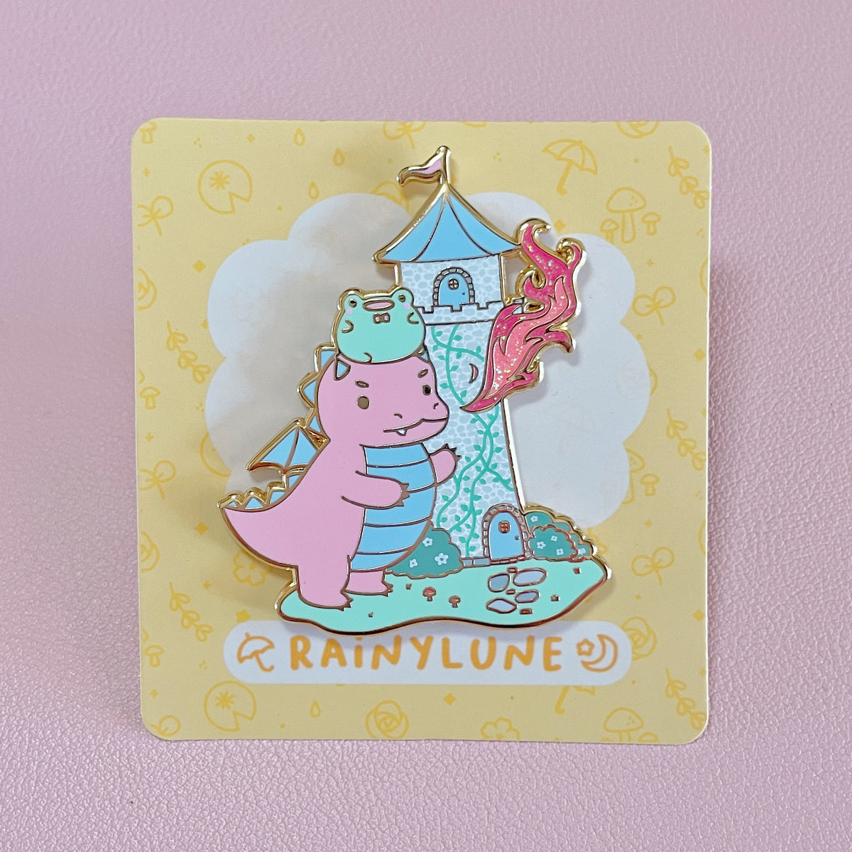 Frog & Dragon Fairy Tale Tower Pin – rainylune