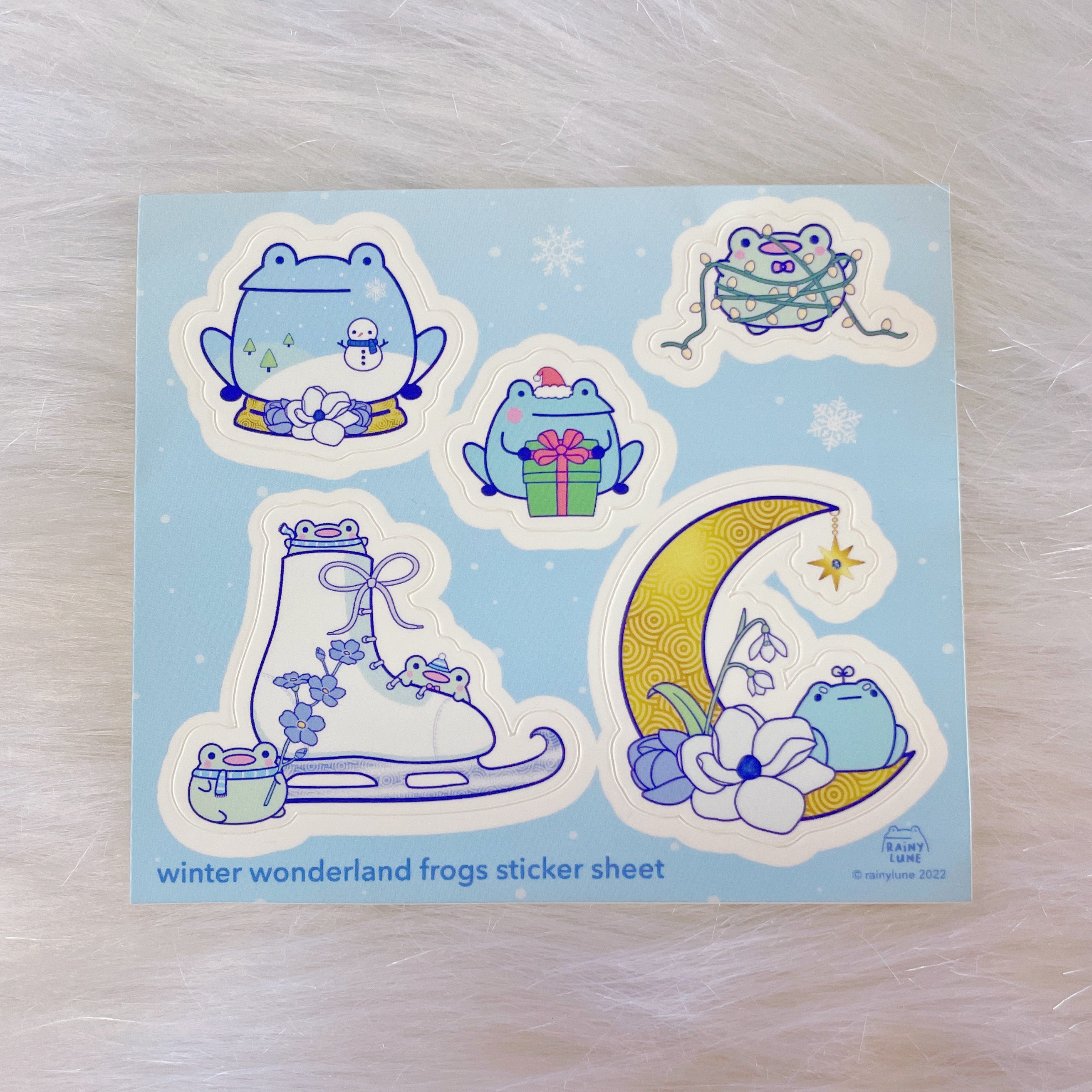 Winter Wonderland Frogs Sticker Sheet – rainylune