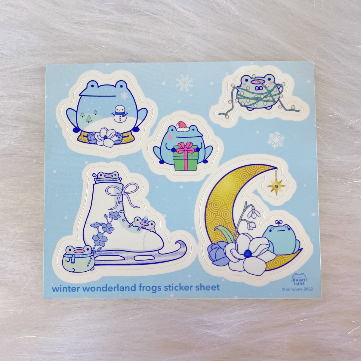 Winter Wonderland Frogs Sticker Sheet – rainylune