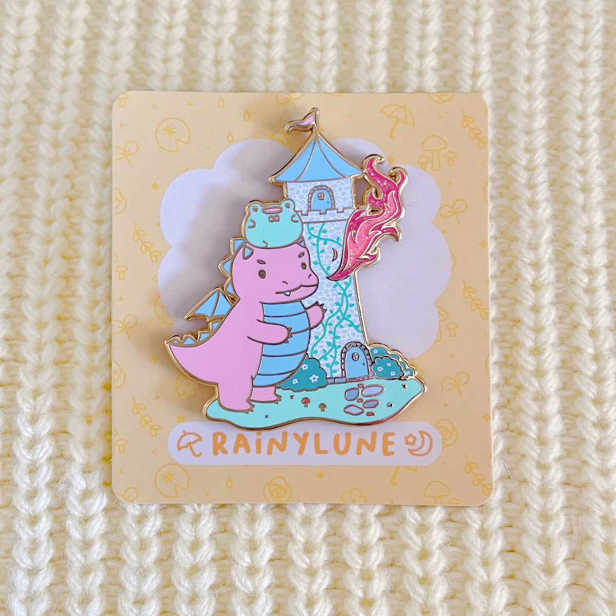 Frog & Dragon Fairy Tale Tower Pin – rainylune