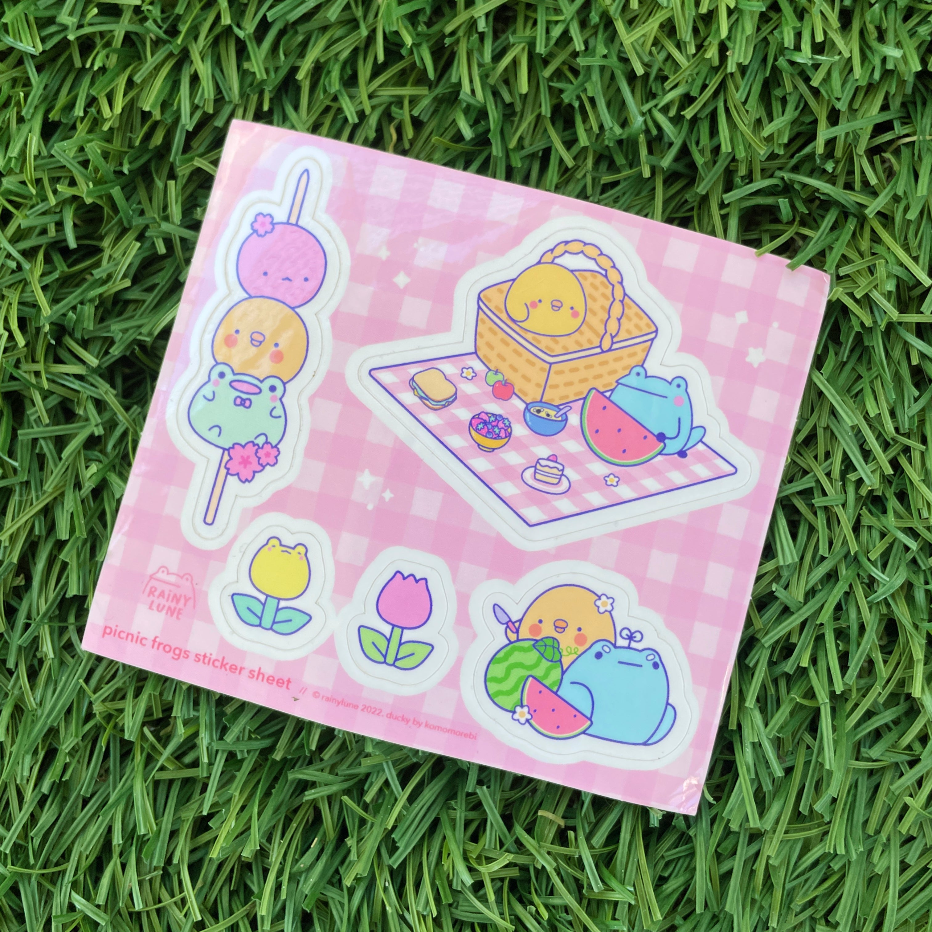 Picnic Frogs Sticker Sheet x Komomorebi – rainylune