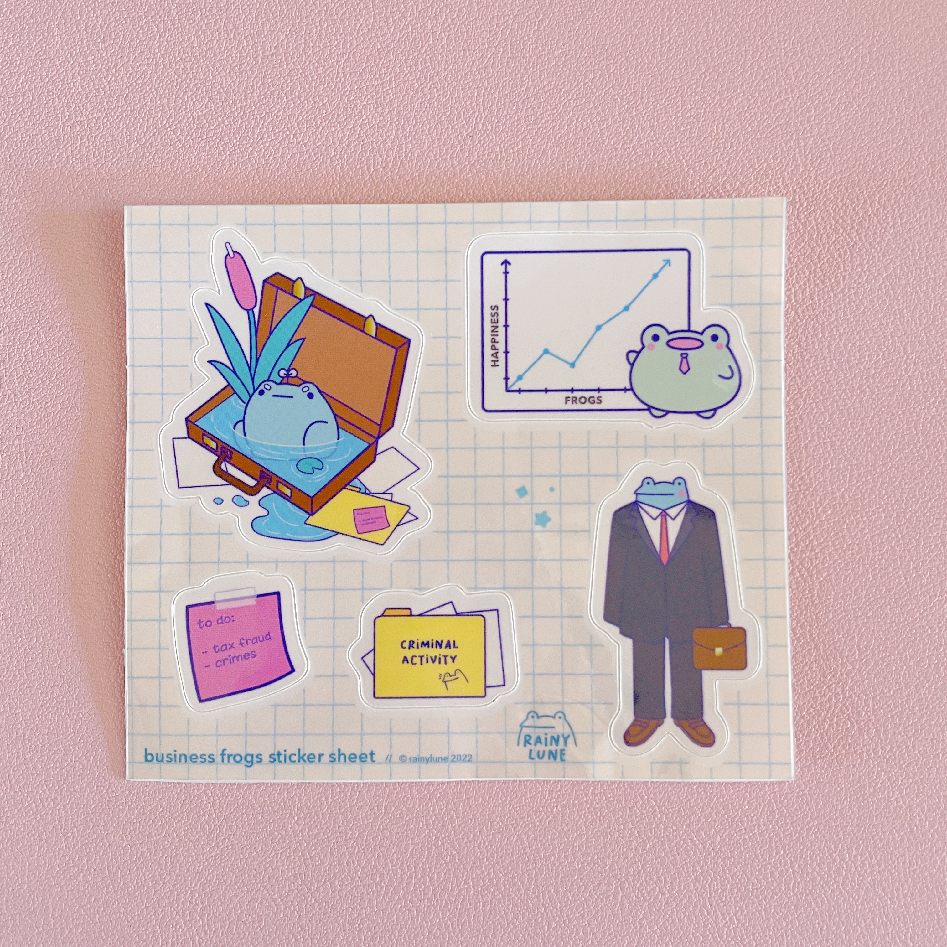 Business Frogs Sticker Sheet – rainylune