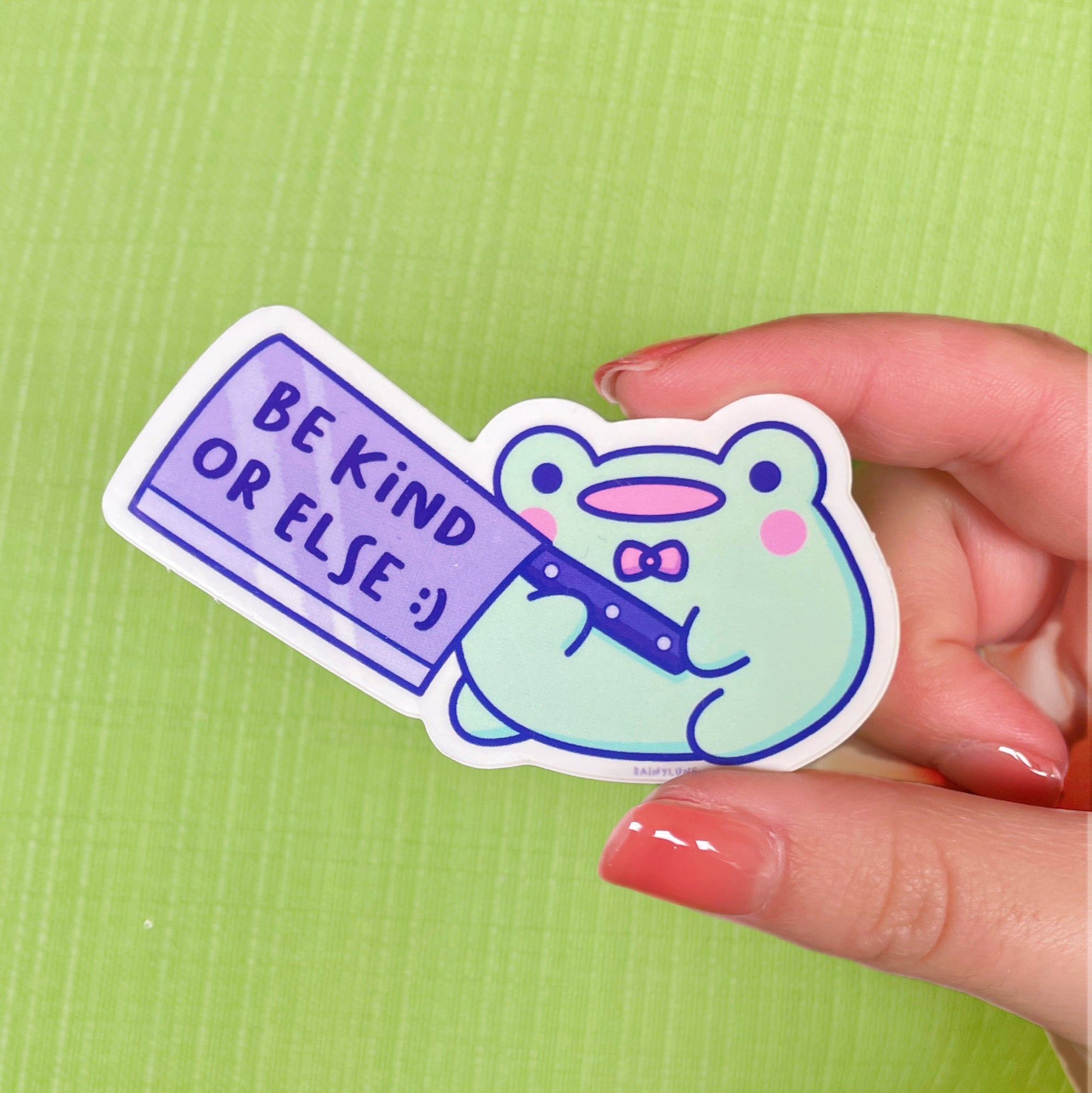 Friend the Frog Knife Sticker – rainylune